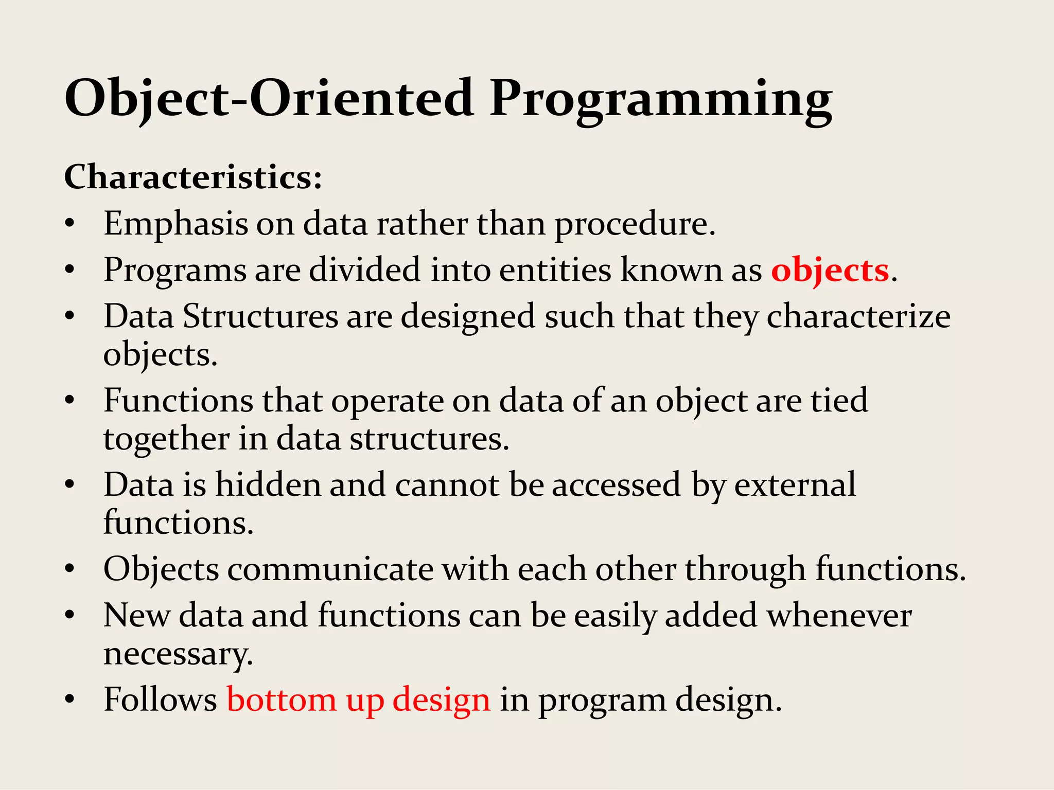 Introduction to oops concepts