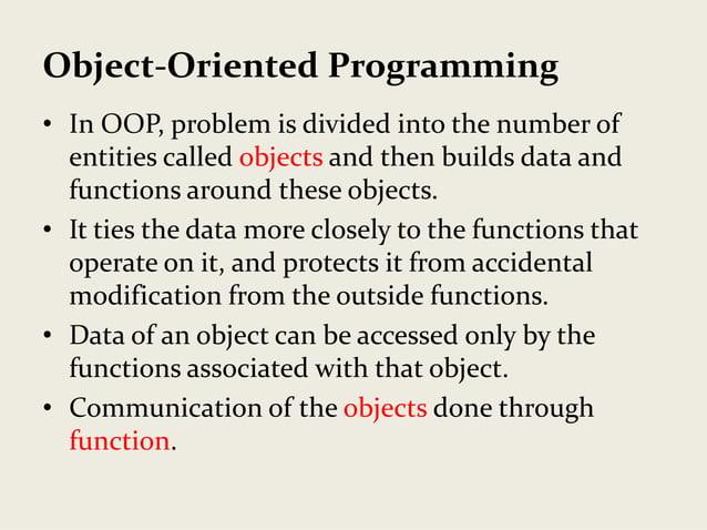 Introduction to oops concepts | PPT
