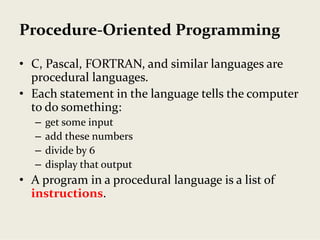 Introduction to oops concepts | PPT