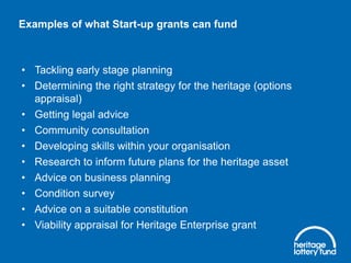 Heritage Lottery Fund - presentation by Liz Shaw | PPTX