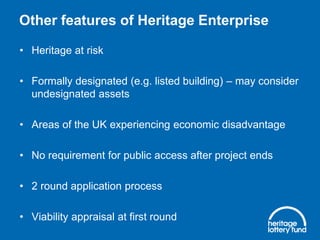Heritage Lottery Fund - presentation by Liz Shaw | PPTX