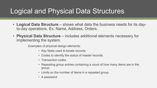Systems Analyst and Design - Data Dictionary | PPTX