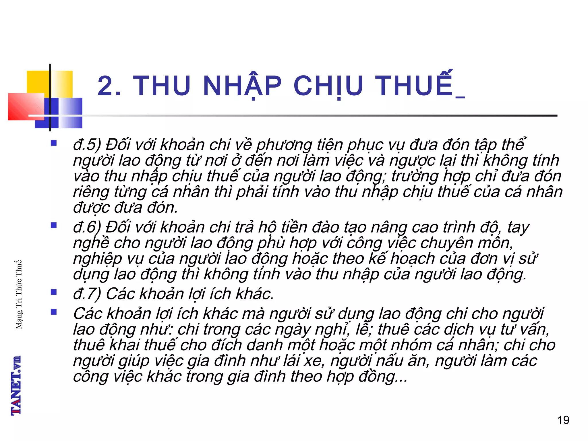 TANET On thi Cong Chuc Thue - TNCN - Phan 1 | PPT