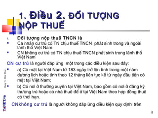 TANET On thi Cong Chuc Thue - TNCN - Phan 1 | PPT