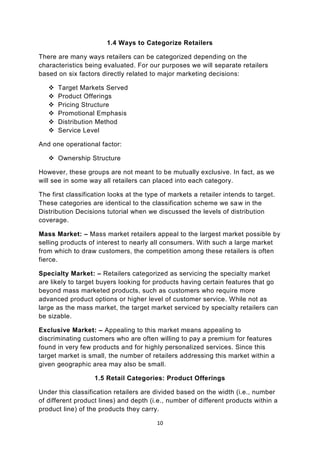Retail Management & Retail Mix | PDF