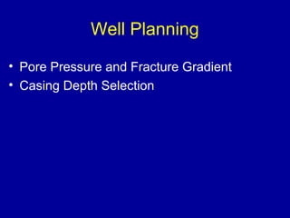 Well Planning | PPT