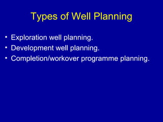 Well Planning | PPT