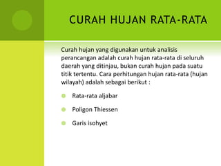 Hidrologi 3. hujan | PPTX
