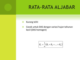 Hidrologi 3. hujan | PPTX