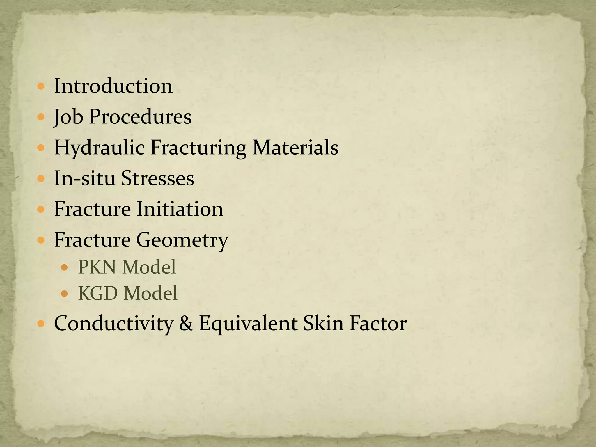 Basic Hydraulic Fracturing | PPTX