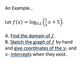 3.3 Logarithmic Functions | PPTX