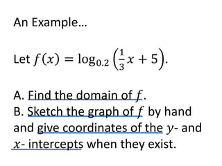 3.3 Logarithmic Functions | PPTX