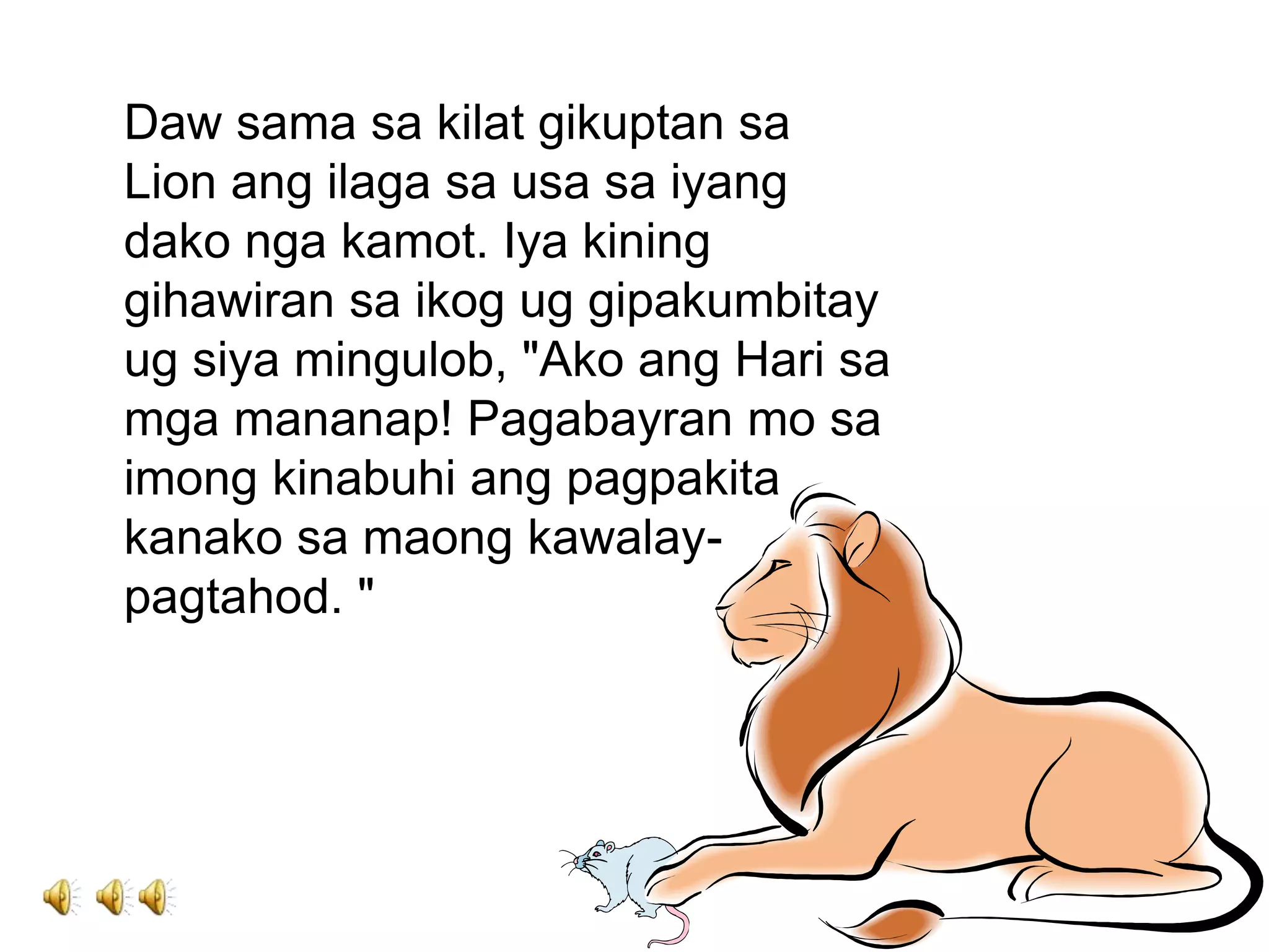 Ang Lion ug ang Ilaga | PPTX