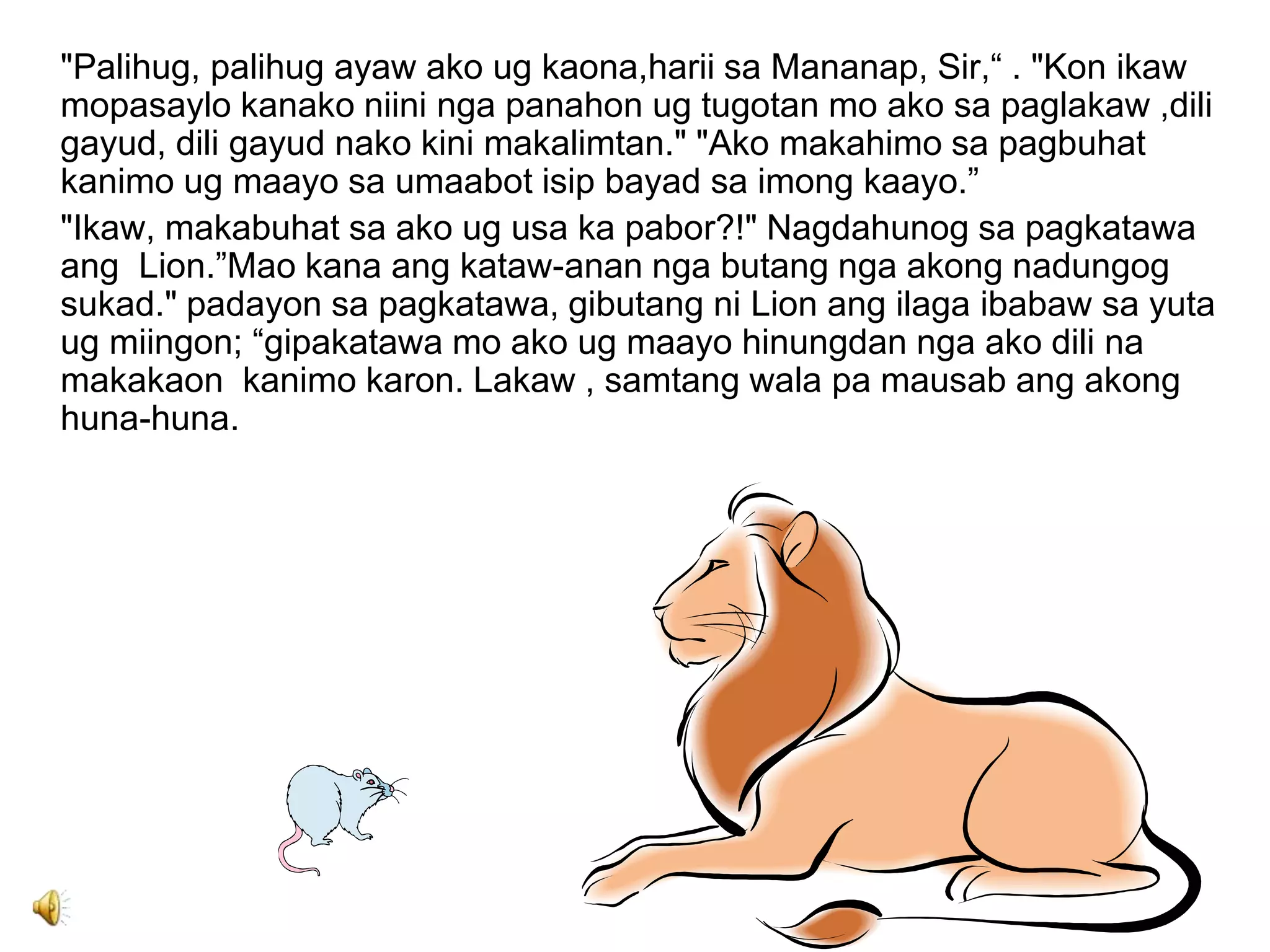 Ang Lion ug ang Ilaga | PPTX