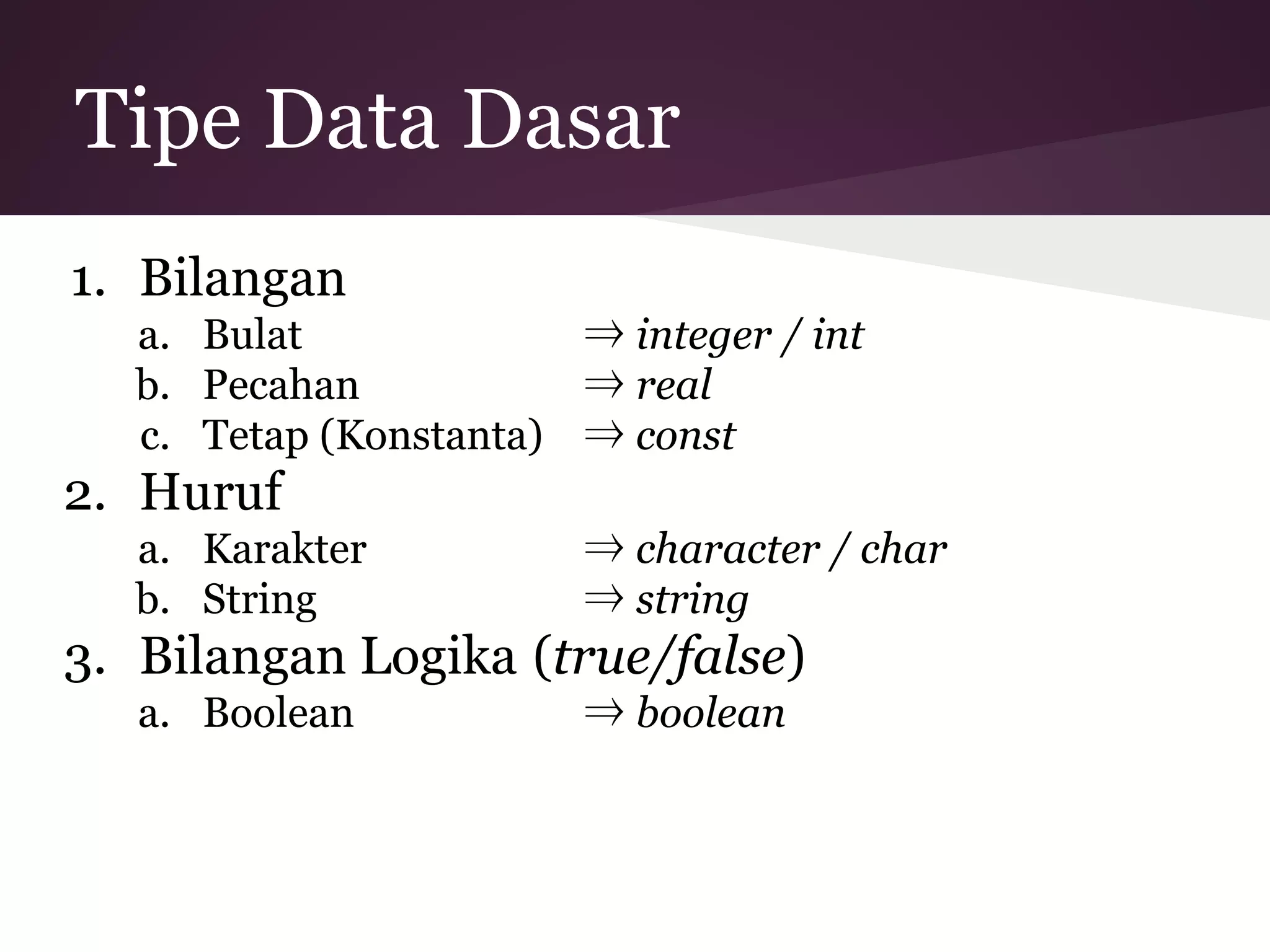 3. variabel dan tipe data | PDF