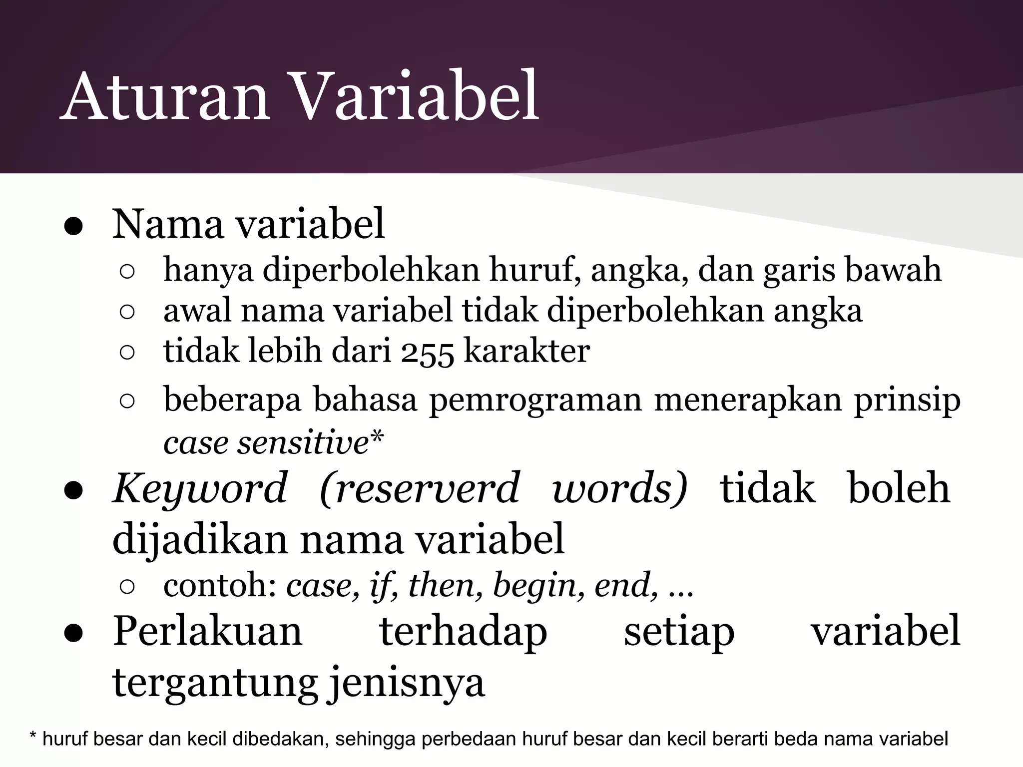 3. variabel dan tipe data | PDF
