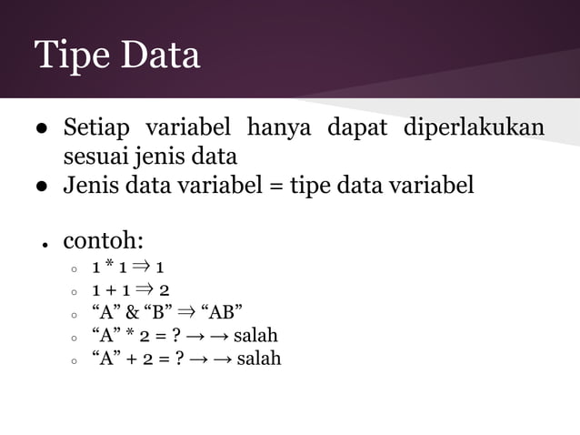 3. variabel dan tipe data | PPT
