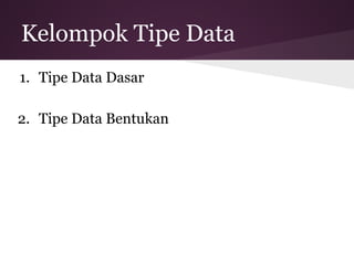 3. variabel dan tipe data | PDF