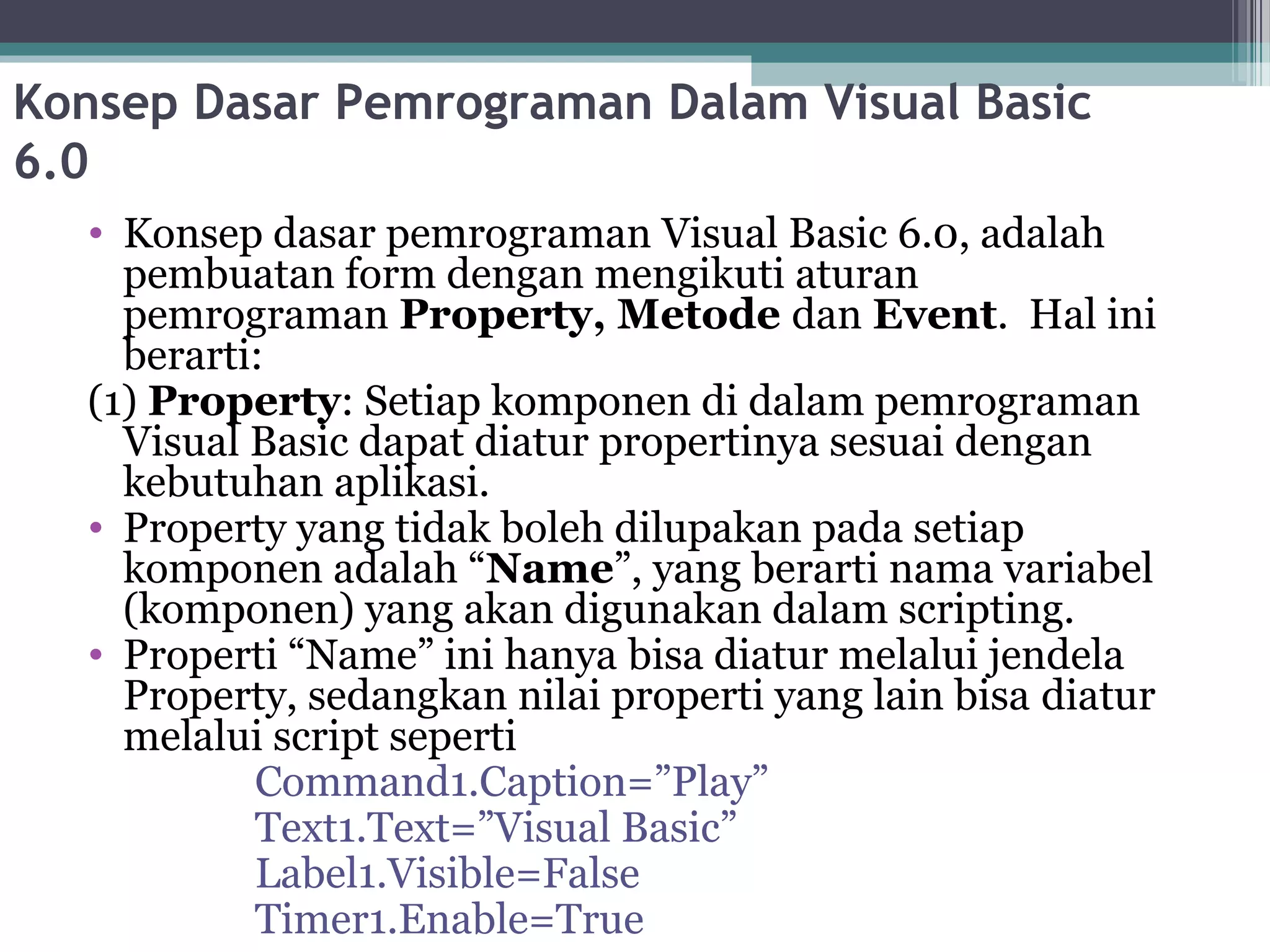 Pengenalan Dasar Visual Basic - bagian 3 | PPT
