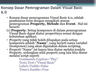 Pengenalan Dasar Visual Basic - bagian 3 | PPT