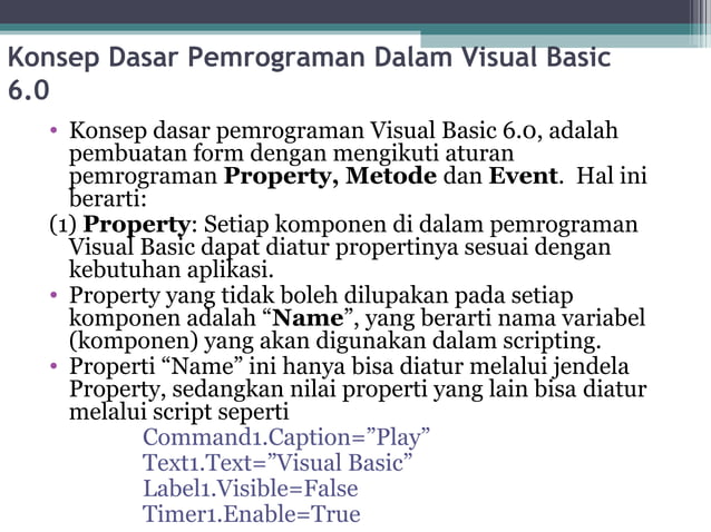 Pengenalan Dasar Visual Basic - bagian 3 | PPT