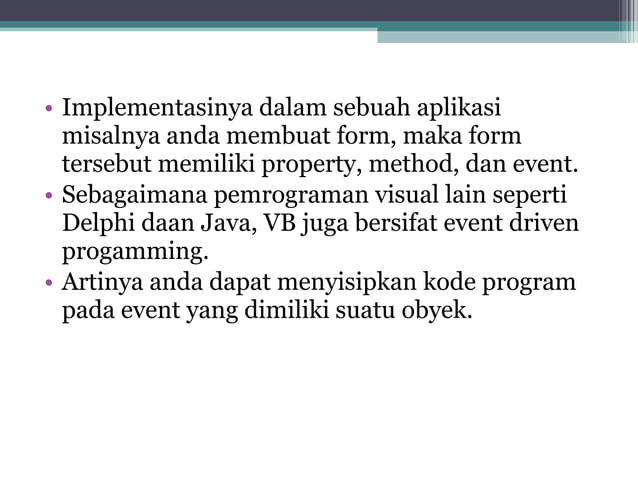 Pengenalan Dasar Visual Basic - bagian 3 | PPT