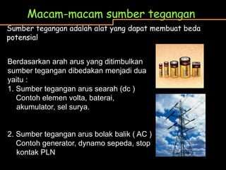 sumber arus listrik | PPTX