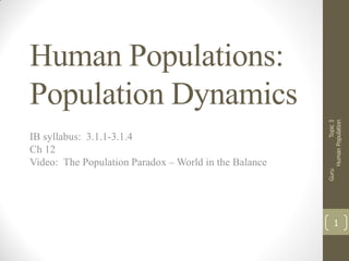 3.1 Human Population Dynamics Notes | PPT