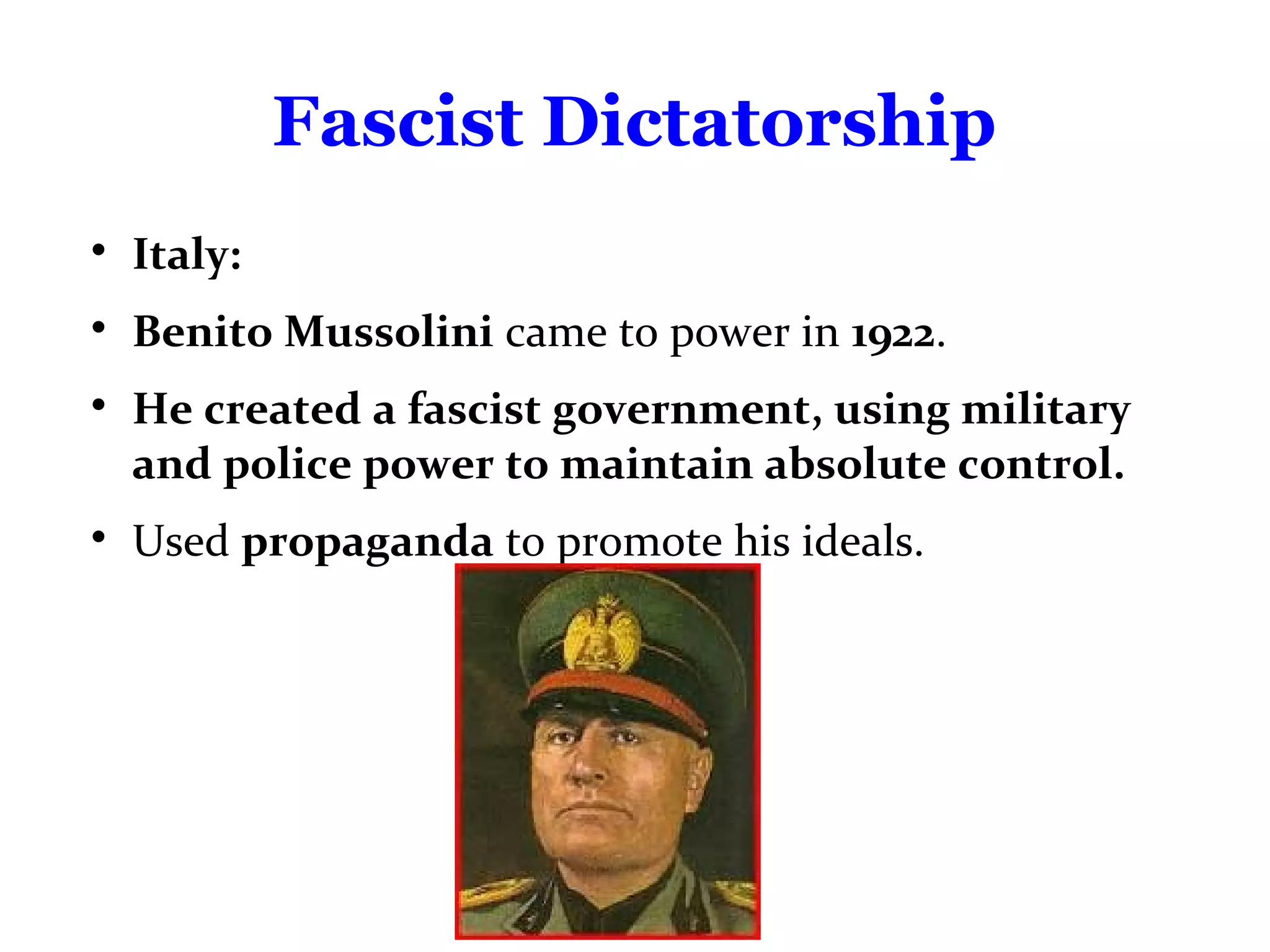 3. the rise of dictatorships | PPT