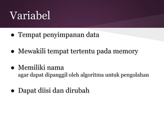 3. variabel dan tipe data | PPT