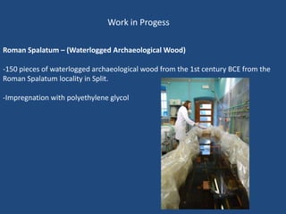 Conservation and Restoration of Underwater Cultural Heritage | PPT