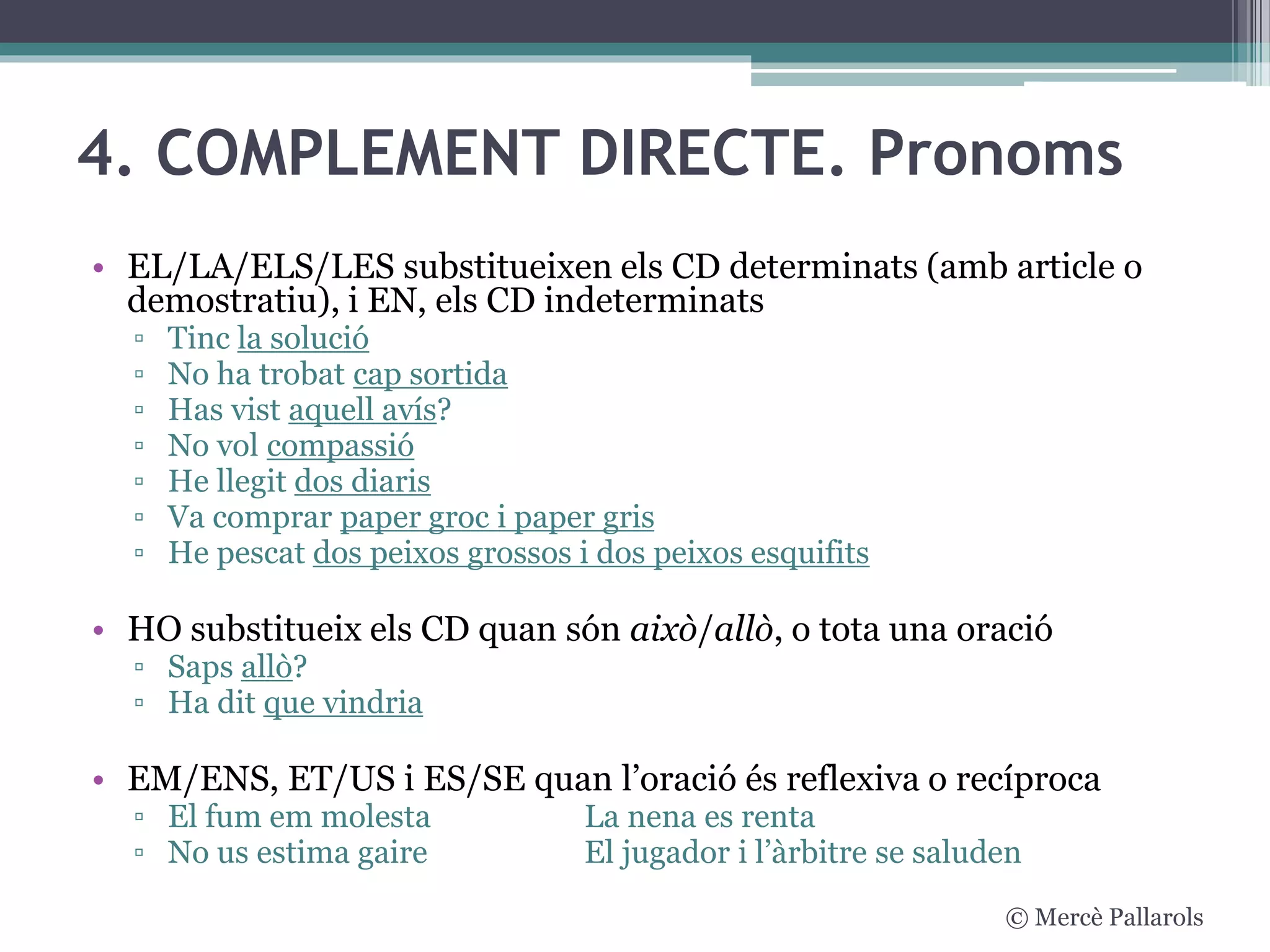 Unitat 2.3. Les funcions sintàctiques | PPT