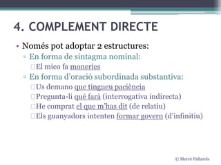 Unitat 2.3. Les funcions sintàctiques | PPT