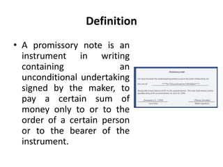 Promissory notes - Legal Environment of Business - Business Law - Manu ...