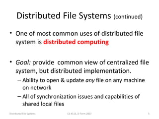 3. distributed file system requirements | PPT