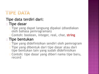 3.1 tipe data | PPT
