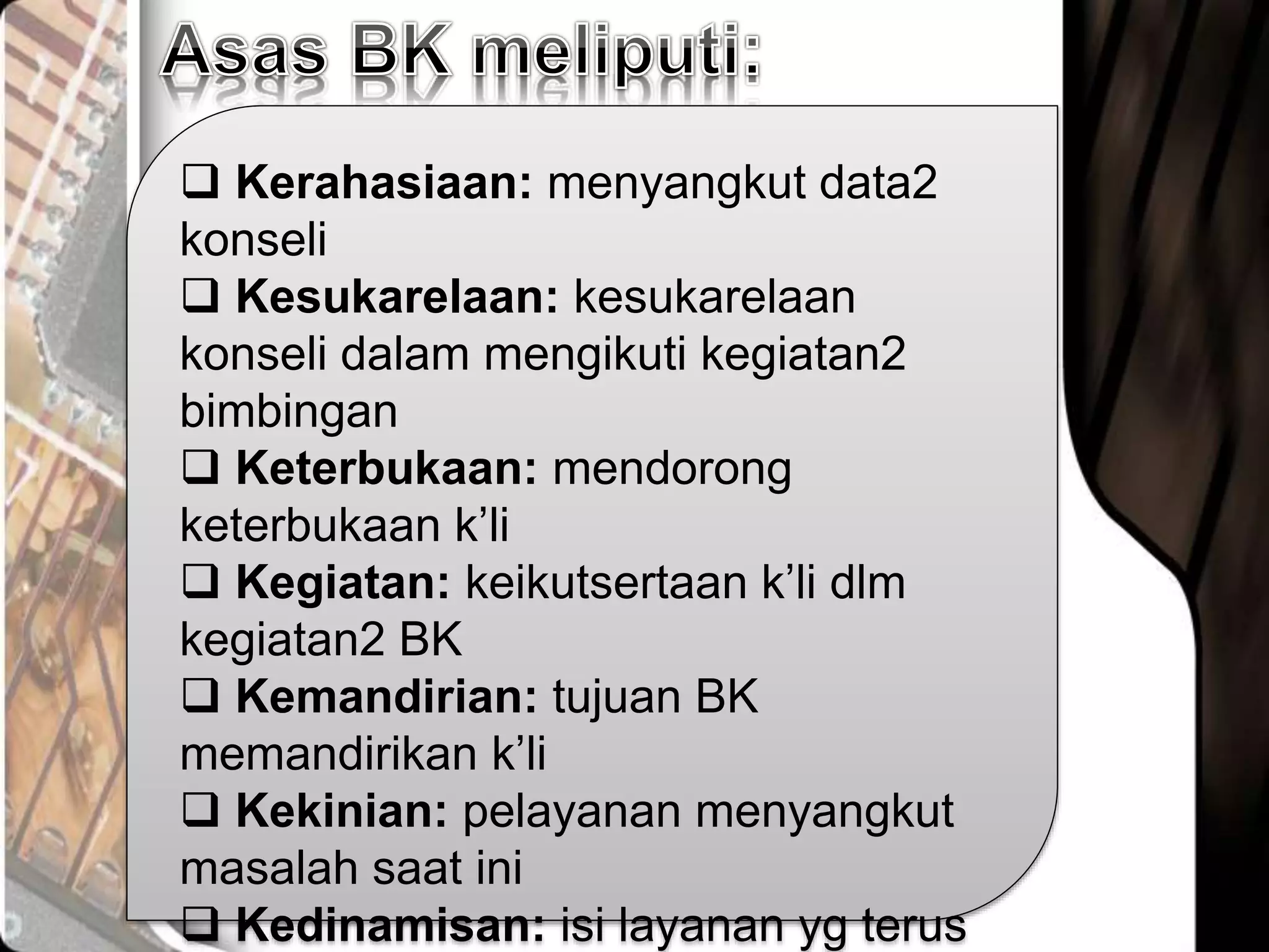 3.asas, landasan dan tujuan bk | PPTX
