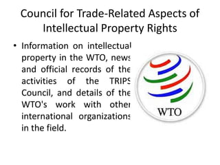 World Trade Organization - WTO - International Business - Manu Melwin ...