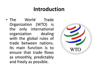 World Trade Organization - WTO - International Business - Manu Melwin ...