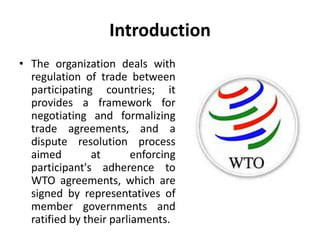 World Trade Organization - WTO - International Business - Manu Melwin ...