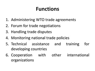 World Trade Organization - WTO - International Business - Manu Melwin ...