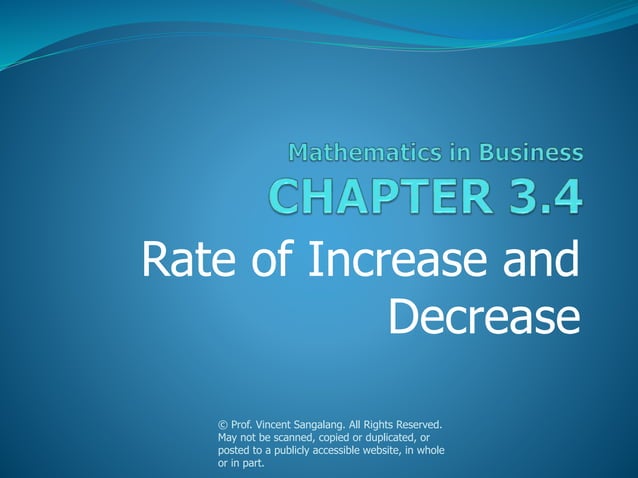 Rate of increase & decrease | PPTX | Science