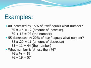 Rate of increase & decrease | PPT