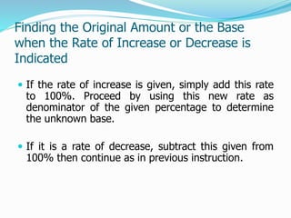 Rate of increase & decrease | PPTX