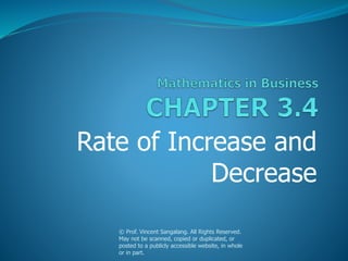 Decrease And Increase