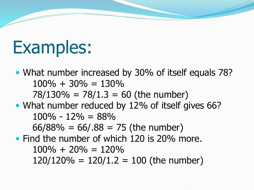 Rate of increase & decrease