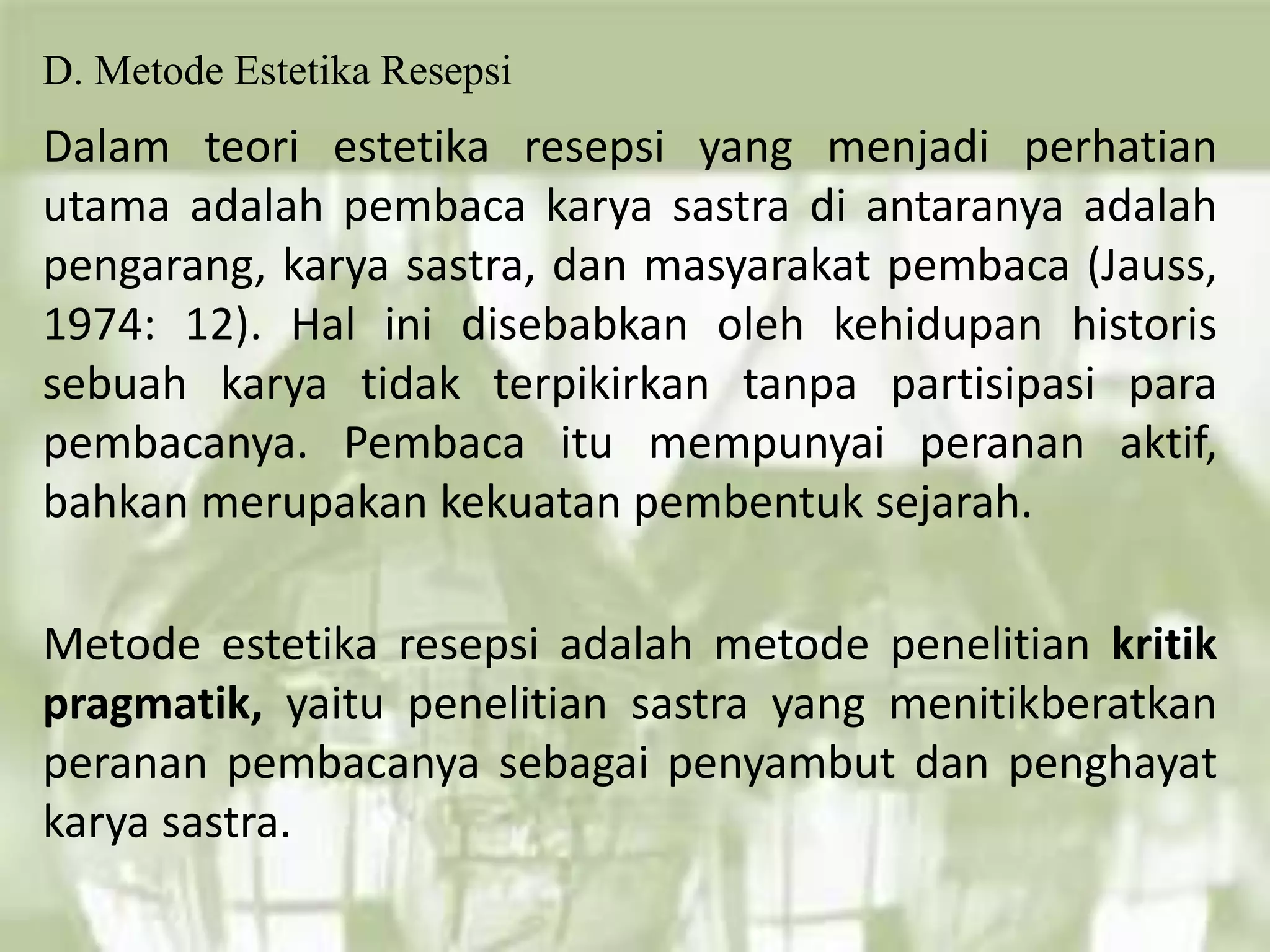 3. metode kritik sastra | PPTX