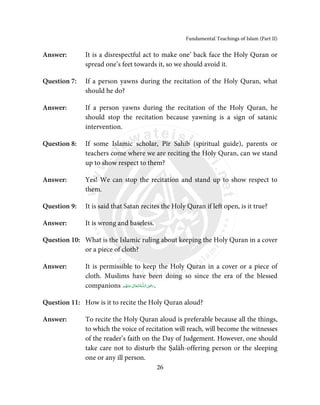 Fundamental Teachings of Islam (Part-2) | PDF