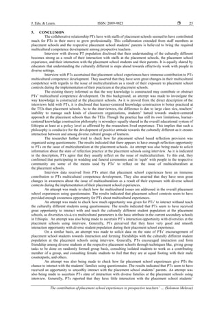 The contribution of placement school experiences to prospective ...