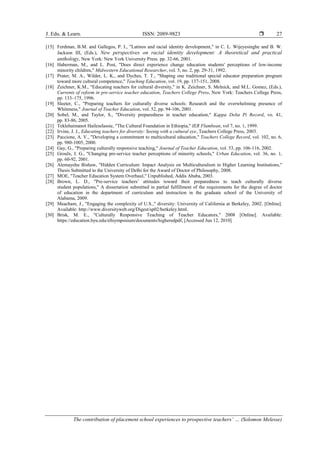 The contribution of placement school experiences to prospective ...